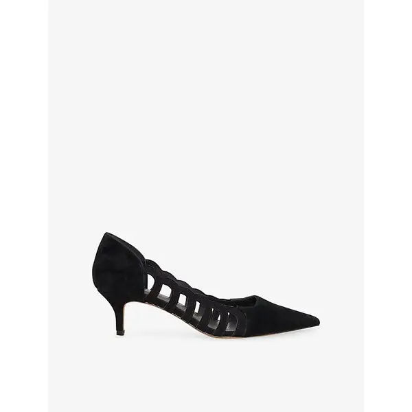 PHASE EIGHT Cut-out Heeled Suede Court Shoes