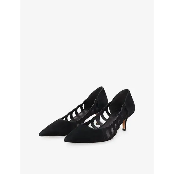 PHASE EIGHT Cut-out Heeled Suede Court Shoes