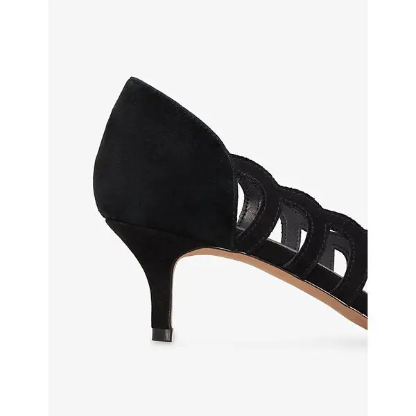 PHASE EIGHT Cut-out Heeled Suede Court Shoes