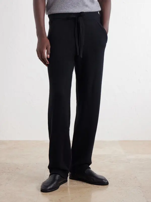 GOD'S TRUE CASHMERE Straight-leg Cashmere Drawstring Trousers
