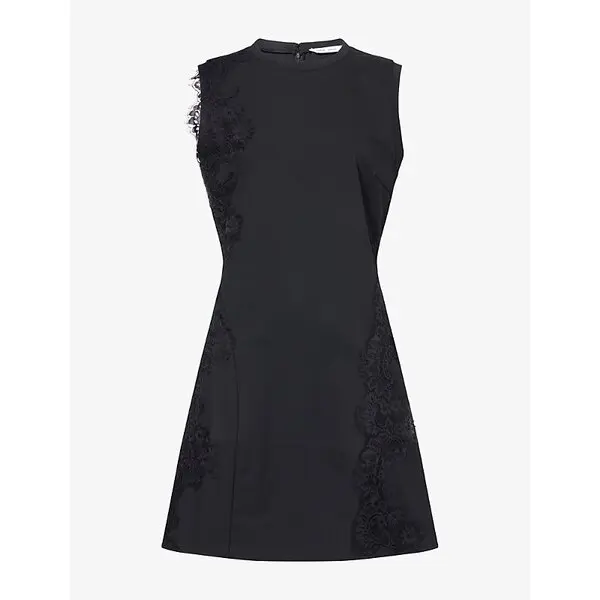 SAMSOE SAMSOE Sarhino Lace-trim Woven Mini Dress