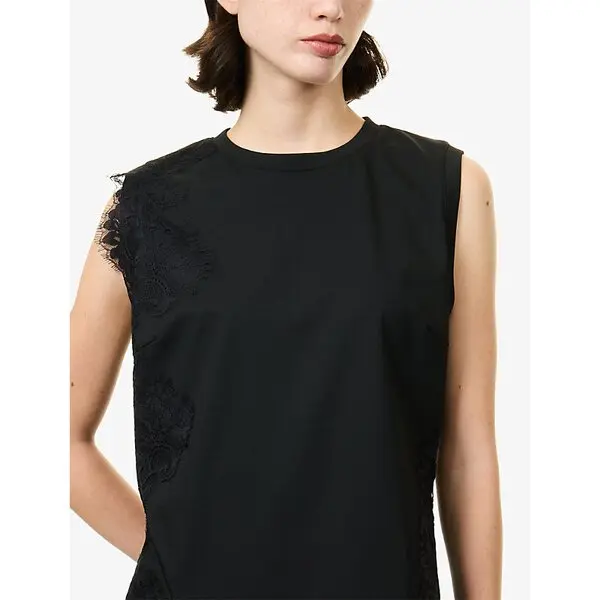 SAMSOE SAMSOE Sarhino Lace-trim Woven Mini Dress