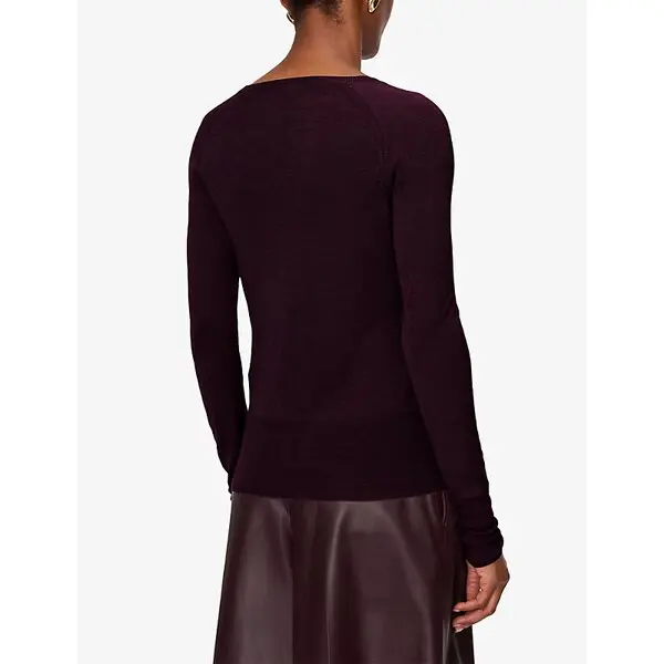JOSEPH Cetus Cashair V-neck Cashmere Top