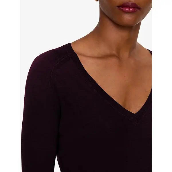 JOSEPH Cetus Cashair V-neck Cashmere Top