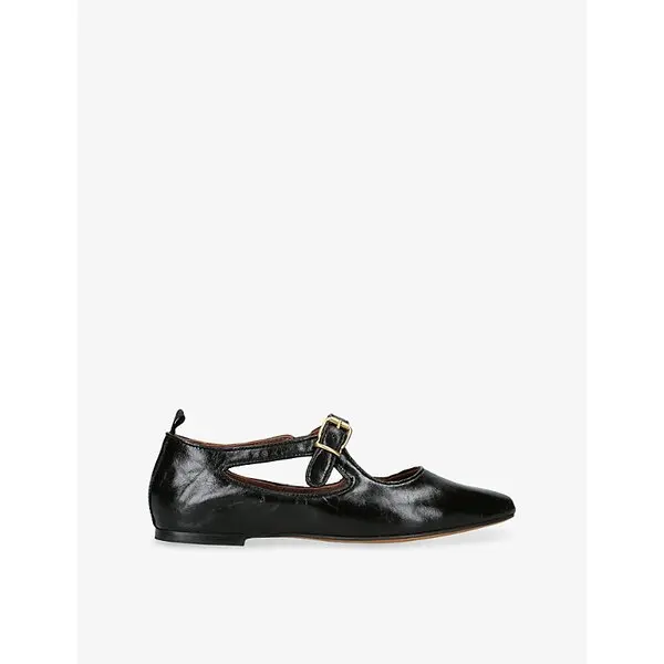 ANONYMOUS COPENHAGEN Praise Leather Ballet Flats - Black