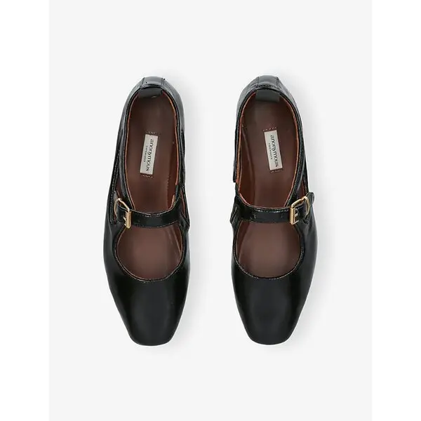 ANONYMOUS COPENHAGEN Praise Leather Ballet Flats - Black