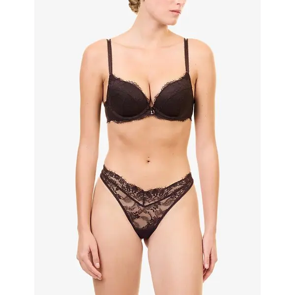 Lounge Floral Eyelash-lace Thong