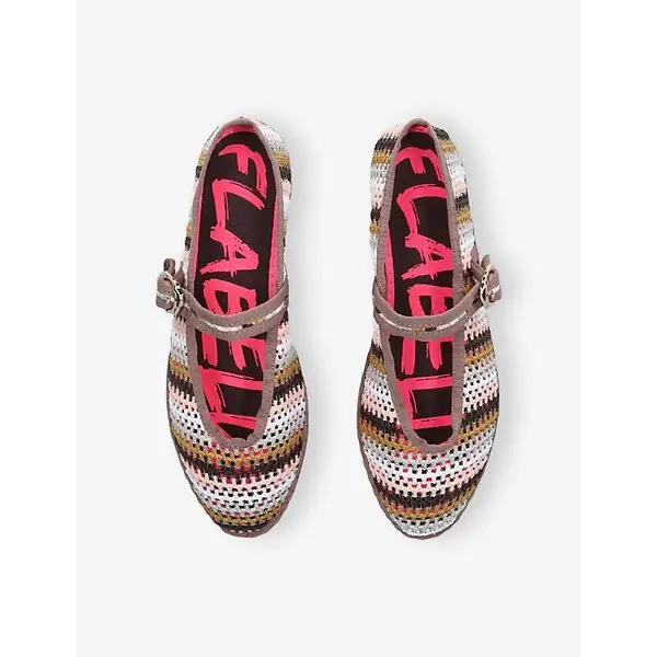 FLABELUS Pierre Straw Ballet Flats - Mult/other