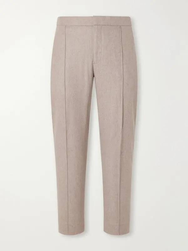 Zegna Straight-leg Wool, Cashmere And Silk-blend Trousers