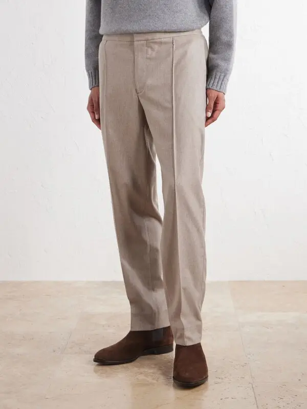 Zegna Straight-leg Wool, Cashmere And Silk-blend Trousers