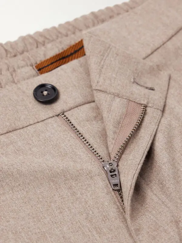 Zegna Straight-leg Wool, Cashmere And Silk-blend Trousers