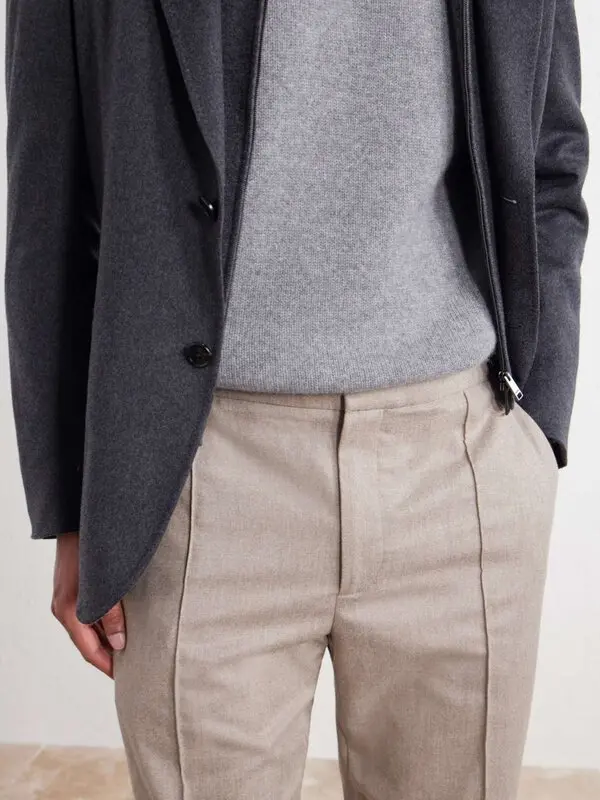 Zegna Straight-leg Wool, Cashmere And Silk-blend Trousers