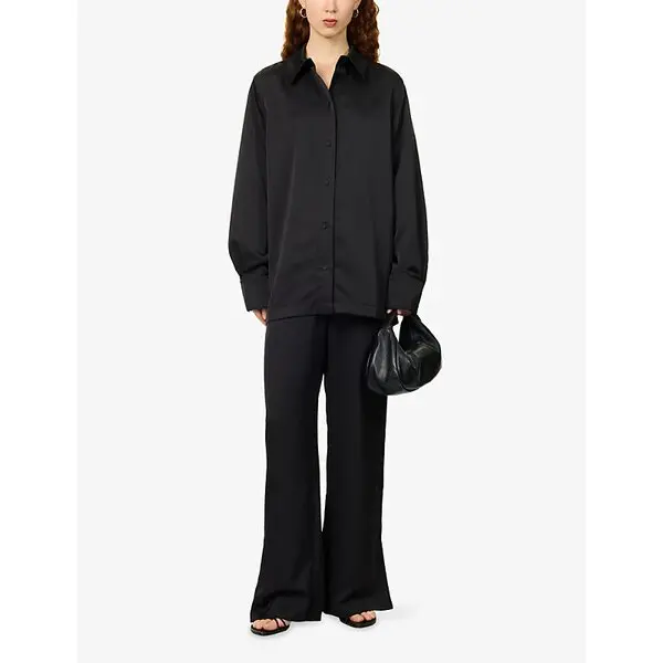 Camilla And Marc Ground Long-sleeve Satin Shirt