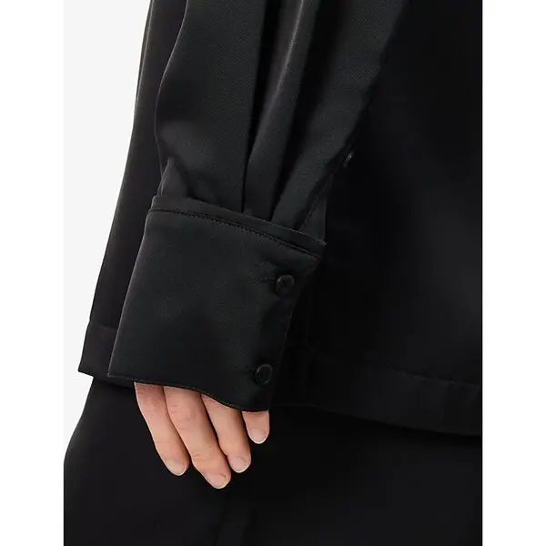 Camilla And Marc Ground Long-sleeve Satin Shirt