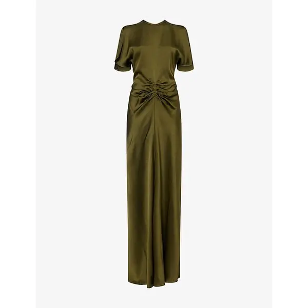 Victoria Beckham Isabella Crepe-back Satin Gown