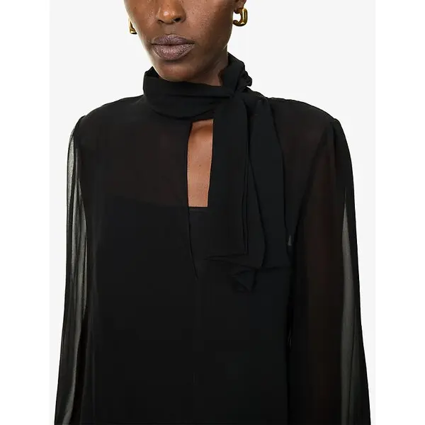 Valentino Garavani Neck-scarf Sheer Silk Top