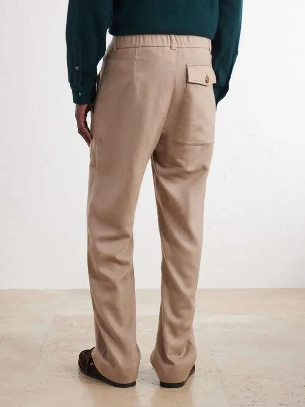 GOD'S TRUE CASHMERE Straight-leg Cashmere-canvas Trousers