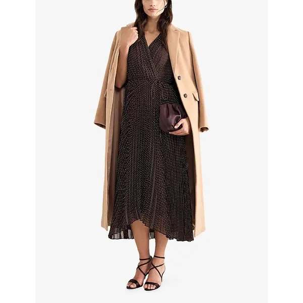 PHASE EIGHT Caroline Metallic Long-sleeve Woven Maxi Dress