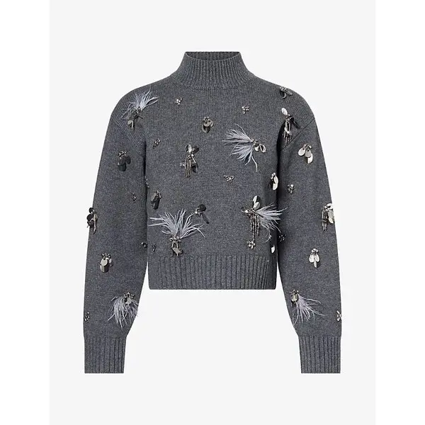 Simkhai Gabriette Embellished Wool-blend Jumper