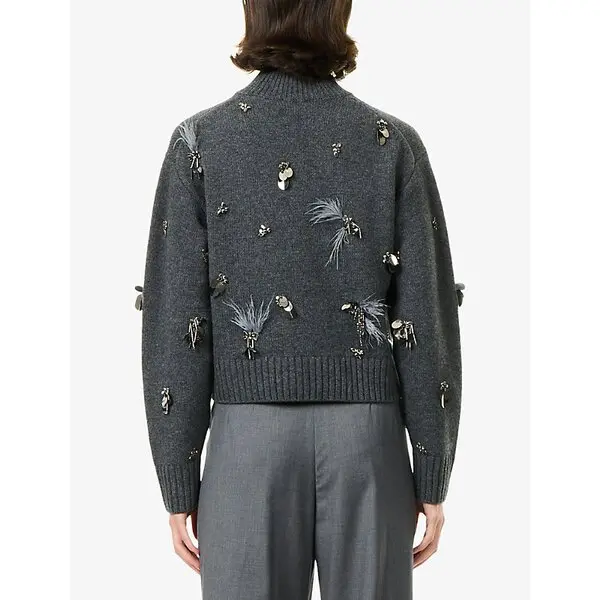 Simkhai Gabriette Embellished Wool-blend Jumper