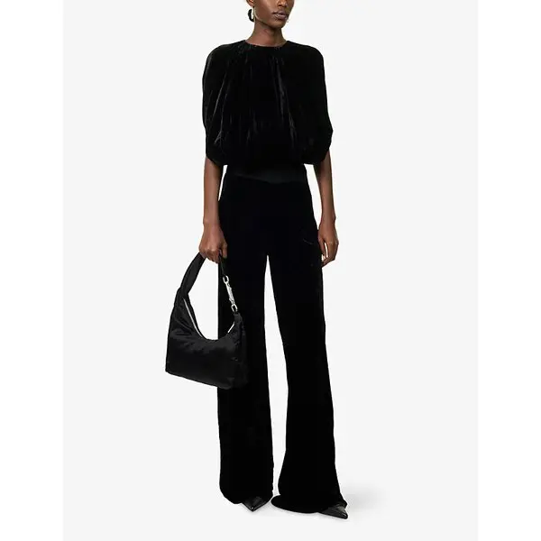 Rick Owens Bubble Cropped Velvet Jacket