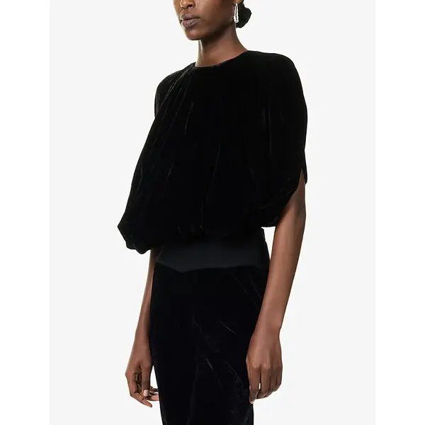 Rick Owens Bubble Cropped Velvet Jacket