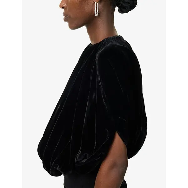 Rick Owens Bubble Cropped Velvet Jacket