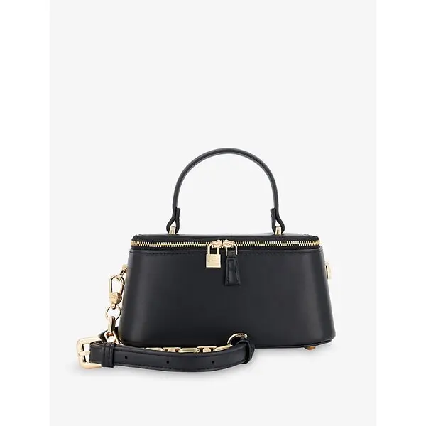 DUNE Successful Mini Leather Top-handle Bag - Black Leather