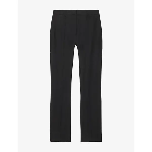 ALLSAINTS Roxanne Slim-fit High-rise Stretch Wool-blend Trousers