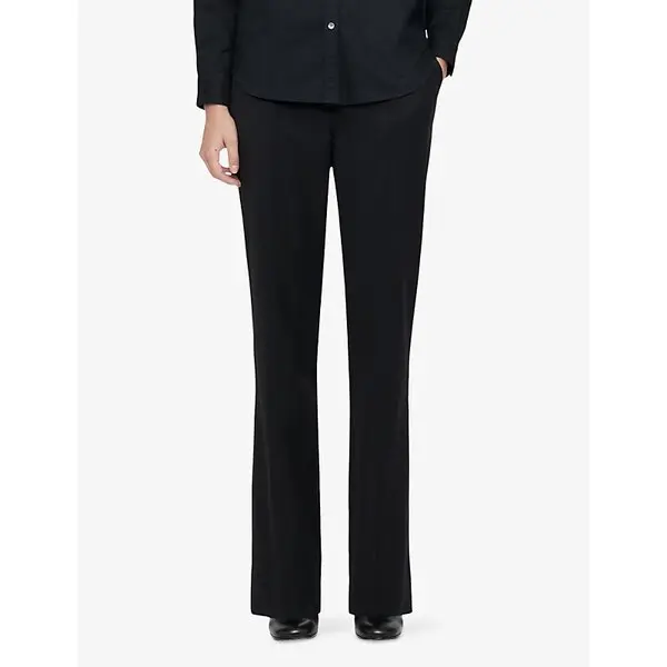 ALLSAINTS Roxanne Slim-fit High-rise Stretch Wool-blend Trousers