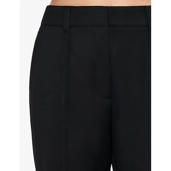 ALLSAINTS Roxanne Slim-fit High-rise Stretch Wool-blend Trousers