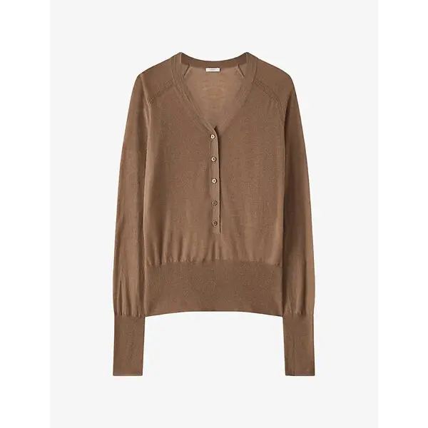 JOSEPH Reem Cashair Henley Cashmere Top