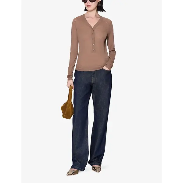 JOSEPH Reem Cashair Henley Cashmere Top