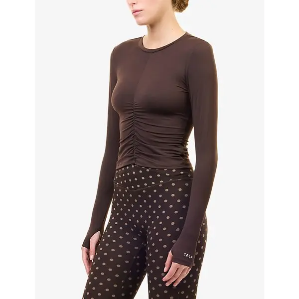 TALA Dayflex Ruched-front Jersey Top