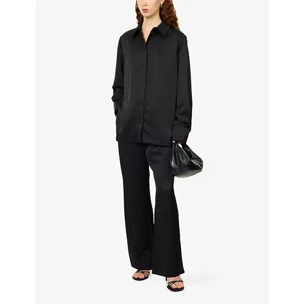 Camilla And Marc Ground Relaxed Satin Trousers - Black