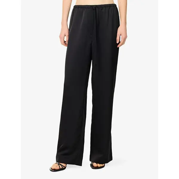Camilla And Marc Ground Relaxed Satin Trousers - Black