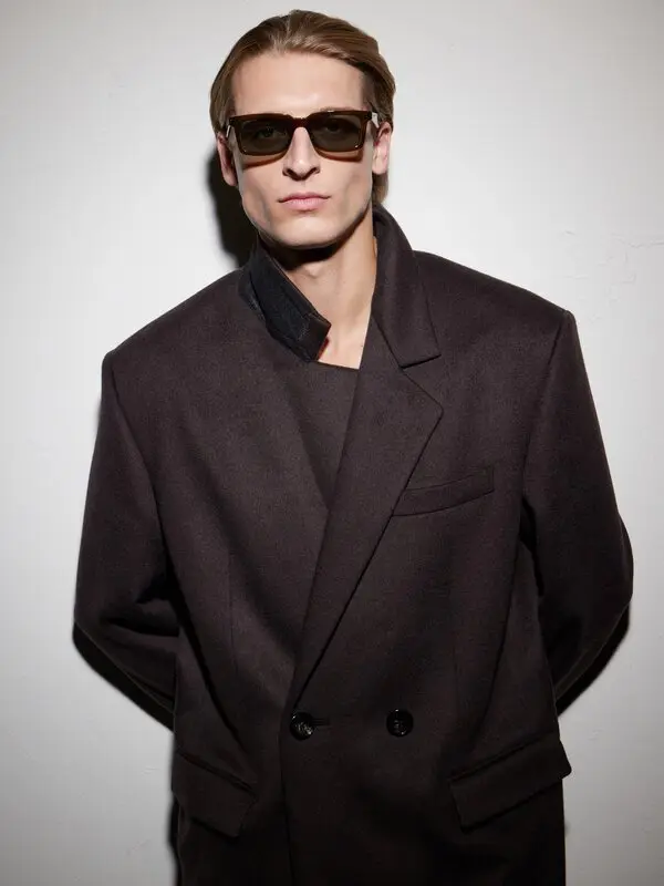 Saint Laurent Sl 860 Square-frame Recycled Acetate Sunglasses - Brown
