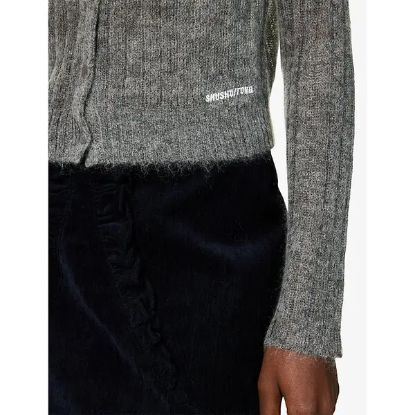 SHUSHU/TONG Floral Bead-embellished Wool-blend Cardigan