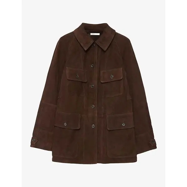 ALLSAINTS Roiya Patch-pocket Suede Jacket