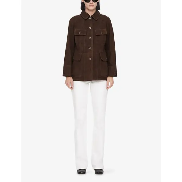 ALLSAINTS Roiya Patch-pocket Suede Jacket