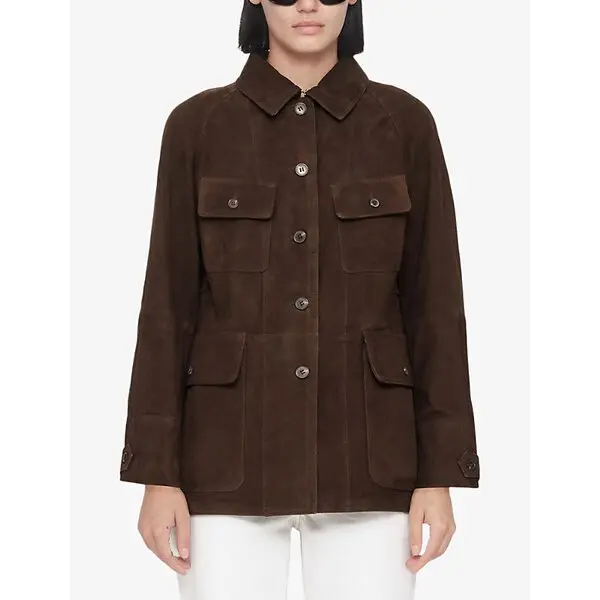 ALLSAINTS Roiya Patch-pocket Suede Jacket