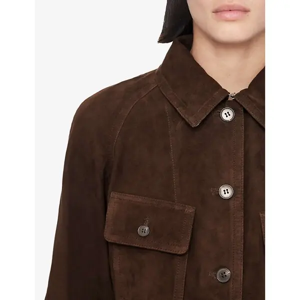 ALLSAINTS Roiya Patch-pocket Suede Jacket