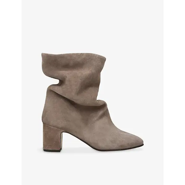 ANONYMOUS COPENHAGEN Lully 55 Suede Heeled Ankle Boots - Taupe