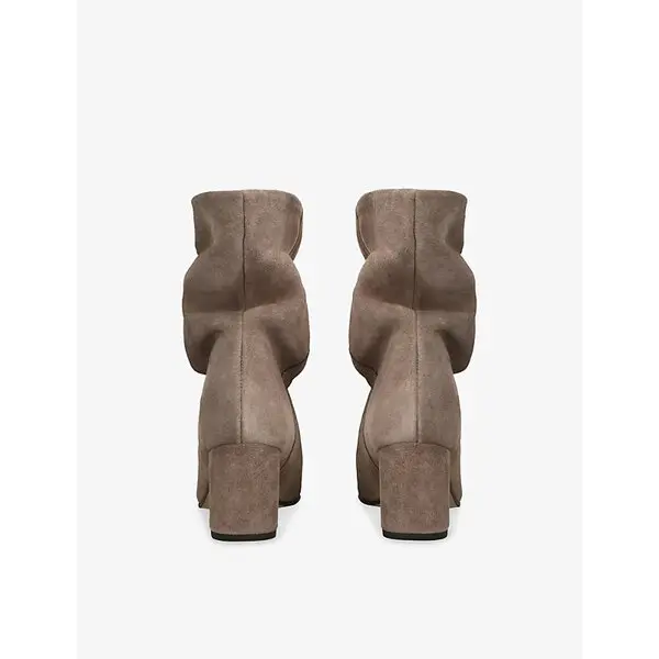 ANONYMOUS COPENHAGEN Lully 55 Suede Heeled Ankle Boots - Taupe