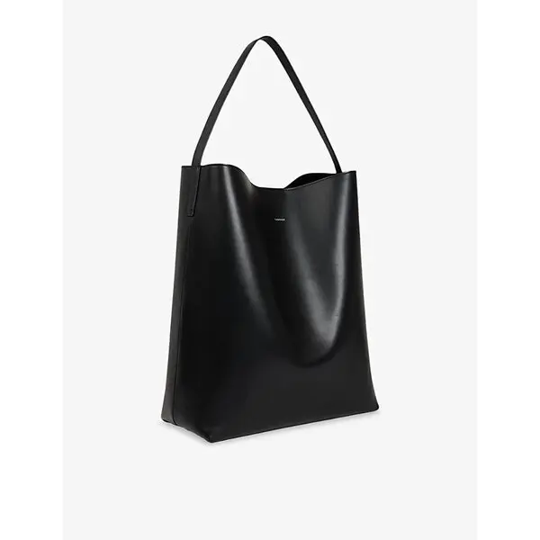 Sandro Logo Leather Hobo Bag
