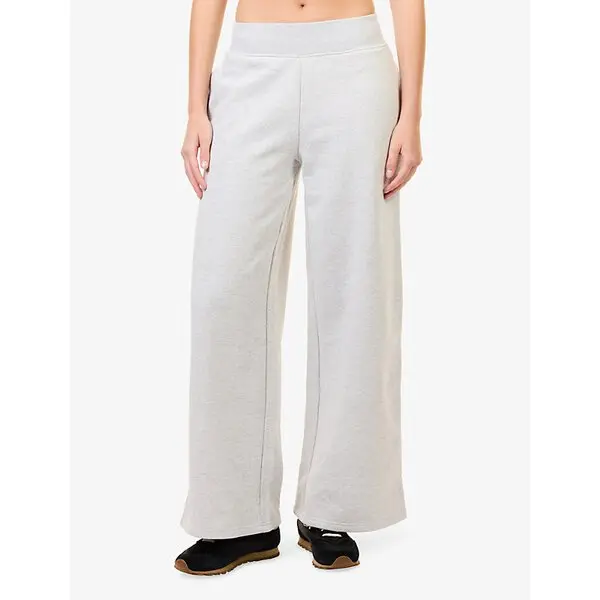 Lounge Straight-leg Cotton-blend Jogging Bottoms - Grey Marl