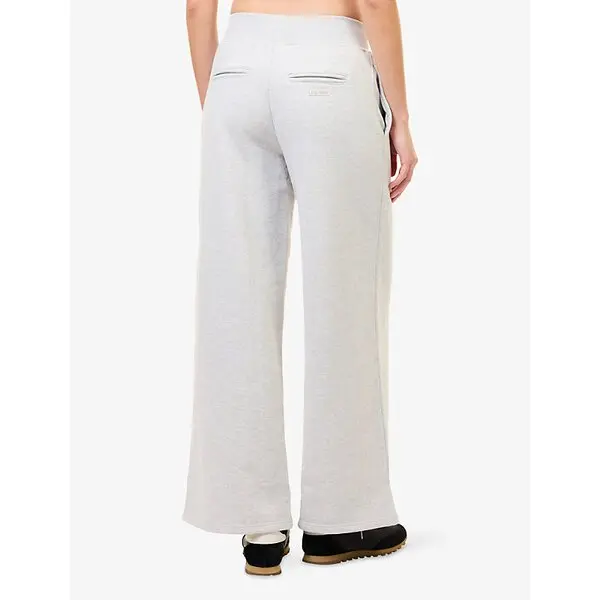 Lounge Straight-leg Cotton-blend Jogging Bottoms - Grey Marl