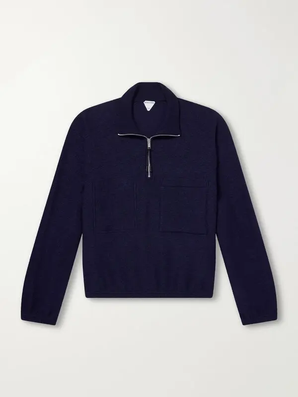 Bottega Veneta Wool-blend Bouclé Half-zip Sweatshirt
