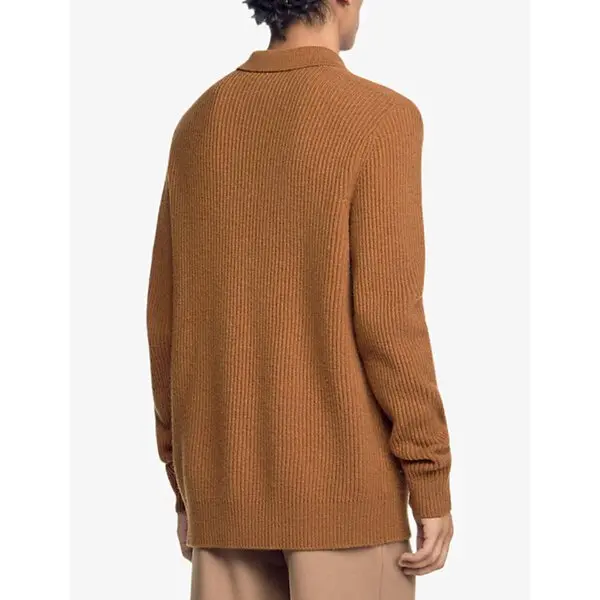 Sandro Ribbed Long-sleeve Wool Jumper