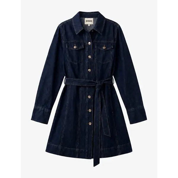 OMNES Vera Cotton Denim Mini Dress